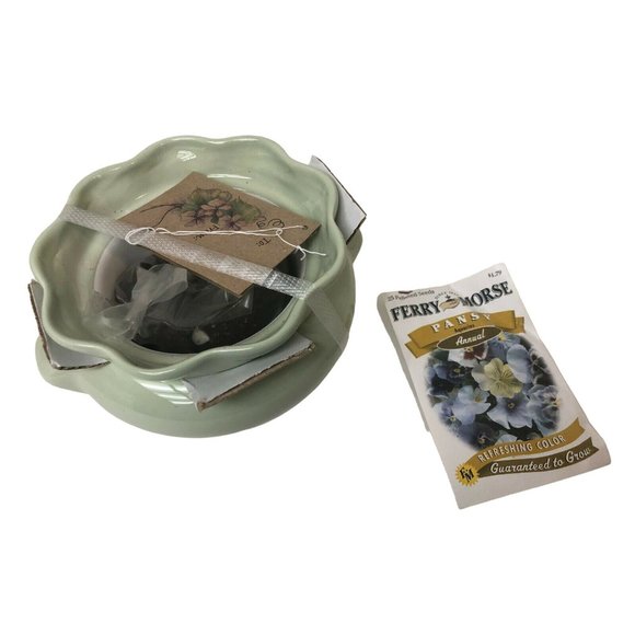 Macy's | Other | Macy Grow Pansy Self Watering Pottery Ceramic Pansey ...